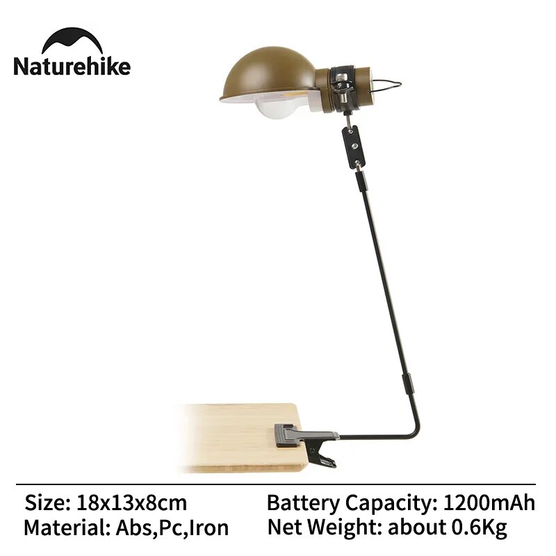 Naturehike Портативная настольная лампа Green