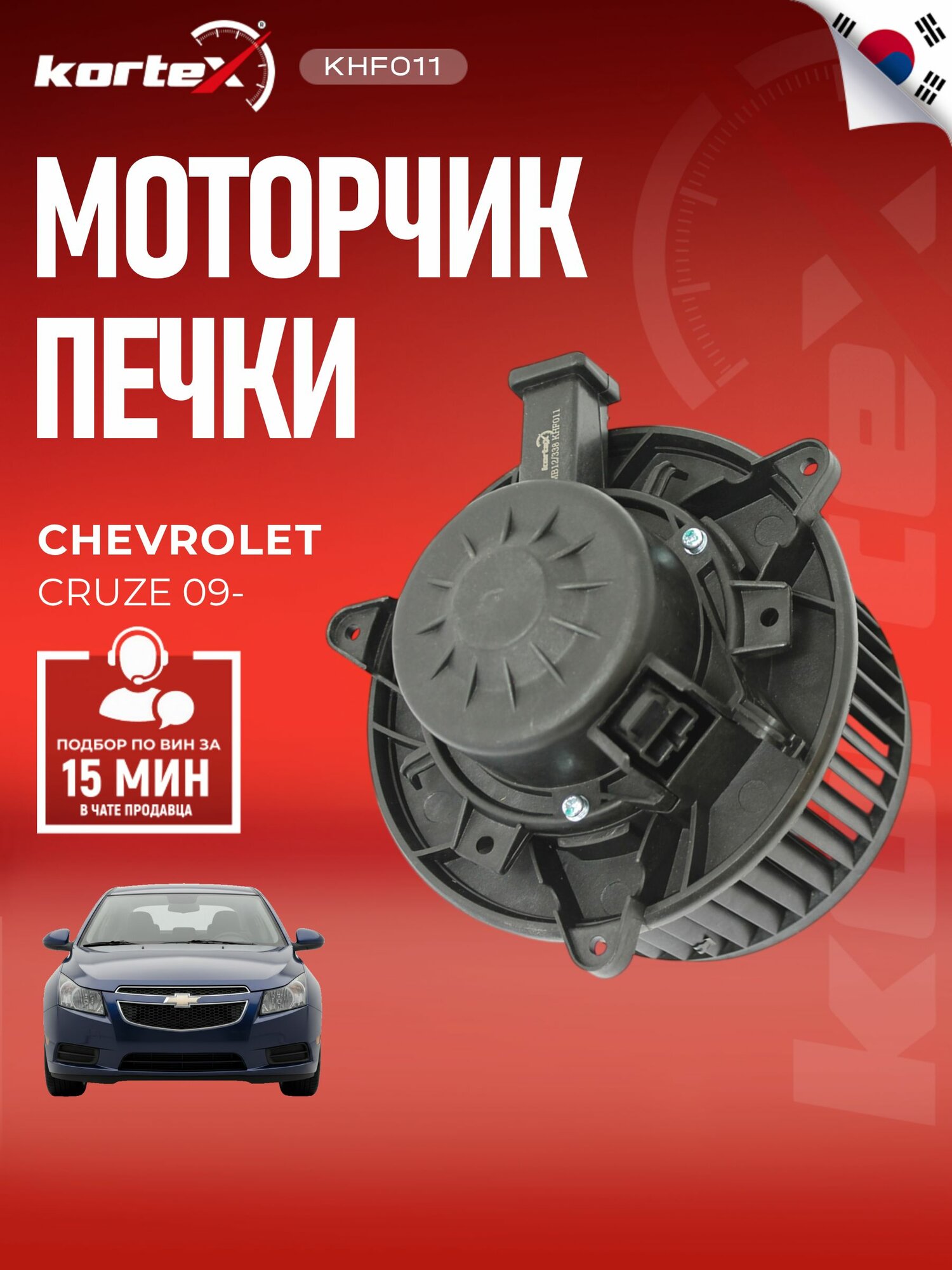 Мотор (вентилятор) отопителя Шевроле Круз, Малибу, Опель Инсигния, Мерива, Сааб 9-5 RF1724, PFN207, LFh0550