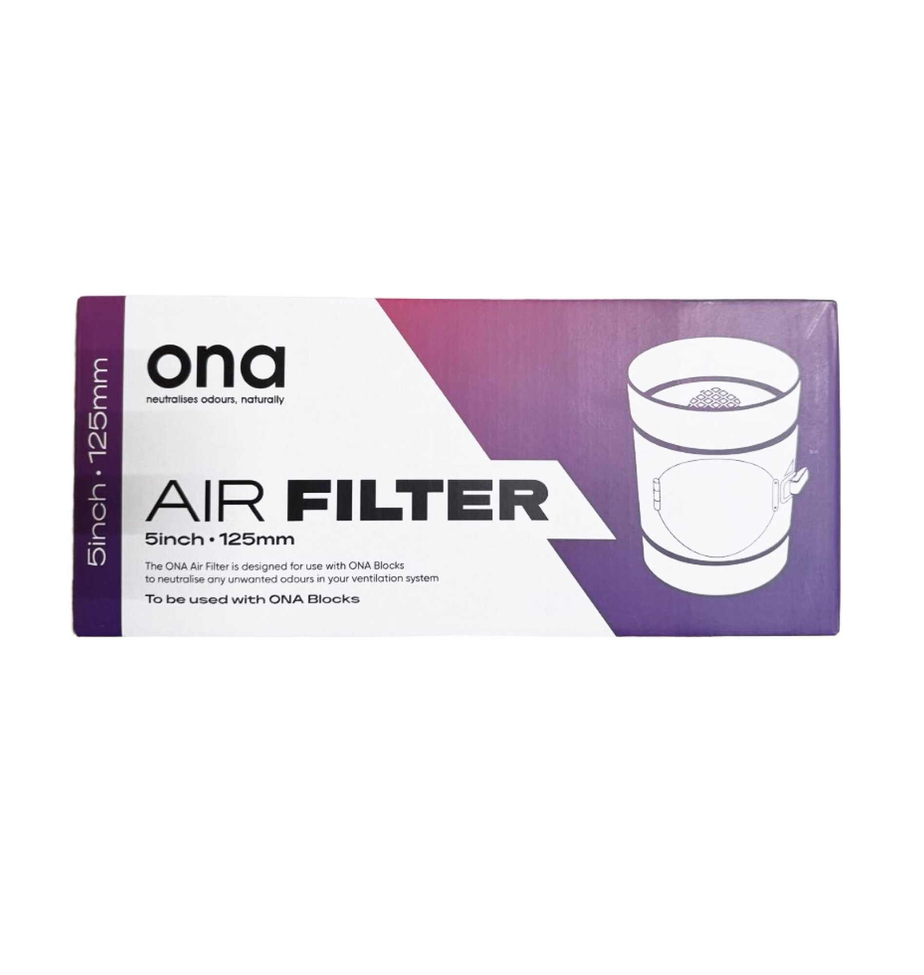 Воздушный фильтр ONA Air Filter 125 (5') для нейтрализации запахов