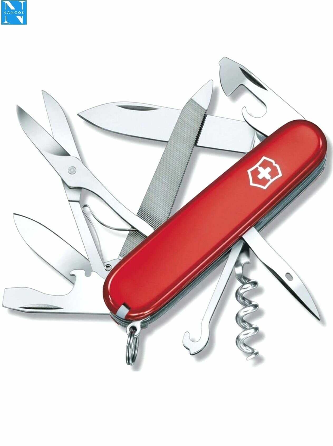 Нож перочинный VICTORINOX Mountaineer 1.3743, 91 мм, 18 функций, красный