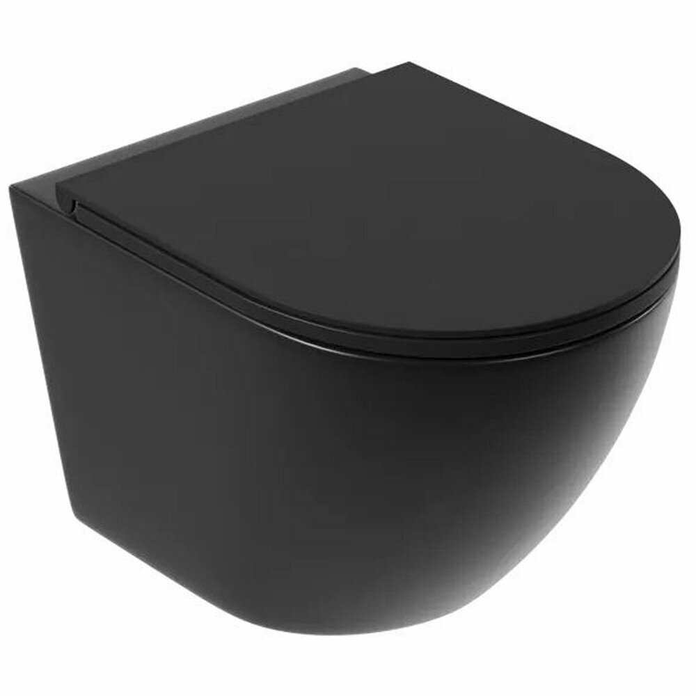 Унитаз подвесной Watersense Milana S Black безободковый