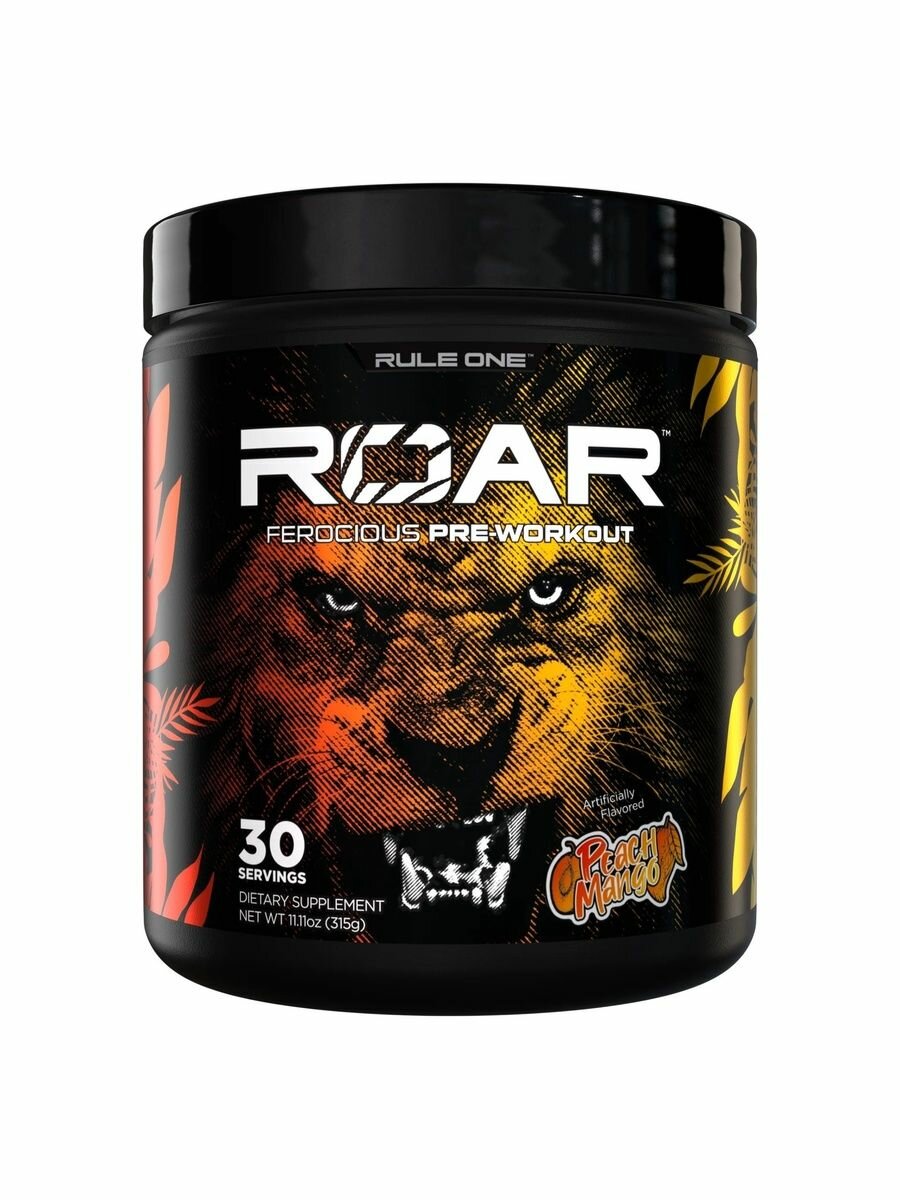 RULE ONE Roar Pre-Workout 315g, Предтрен, Предтренировочный комплекс , персик манго