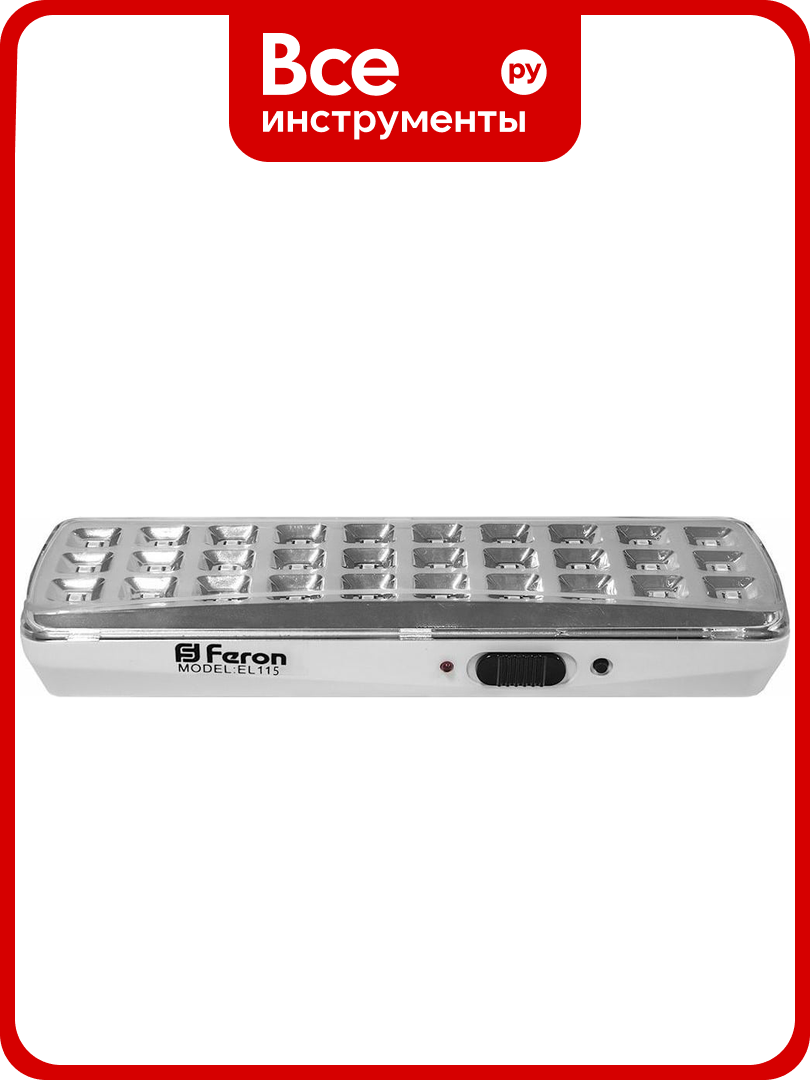 Аккумуляторный светильник 30LED, DC, белый Feron EL115 12668