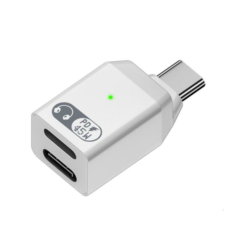 USB-C переходник для зарядки и передачи данных, Белый