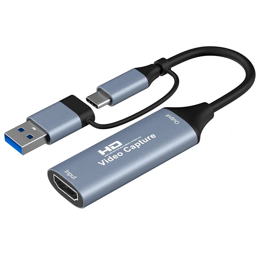 Карта видеозахвата HDMI 4K серая
