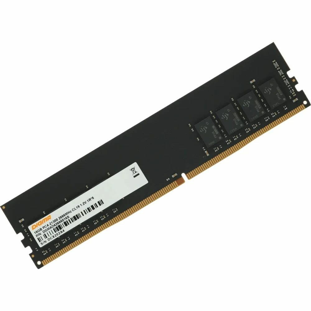 Оперативная память Digma, DDR4, 16GB (1x16GB), 2666MHz, CL19, DIMM