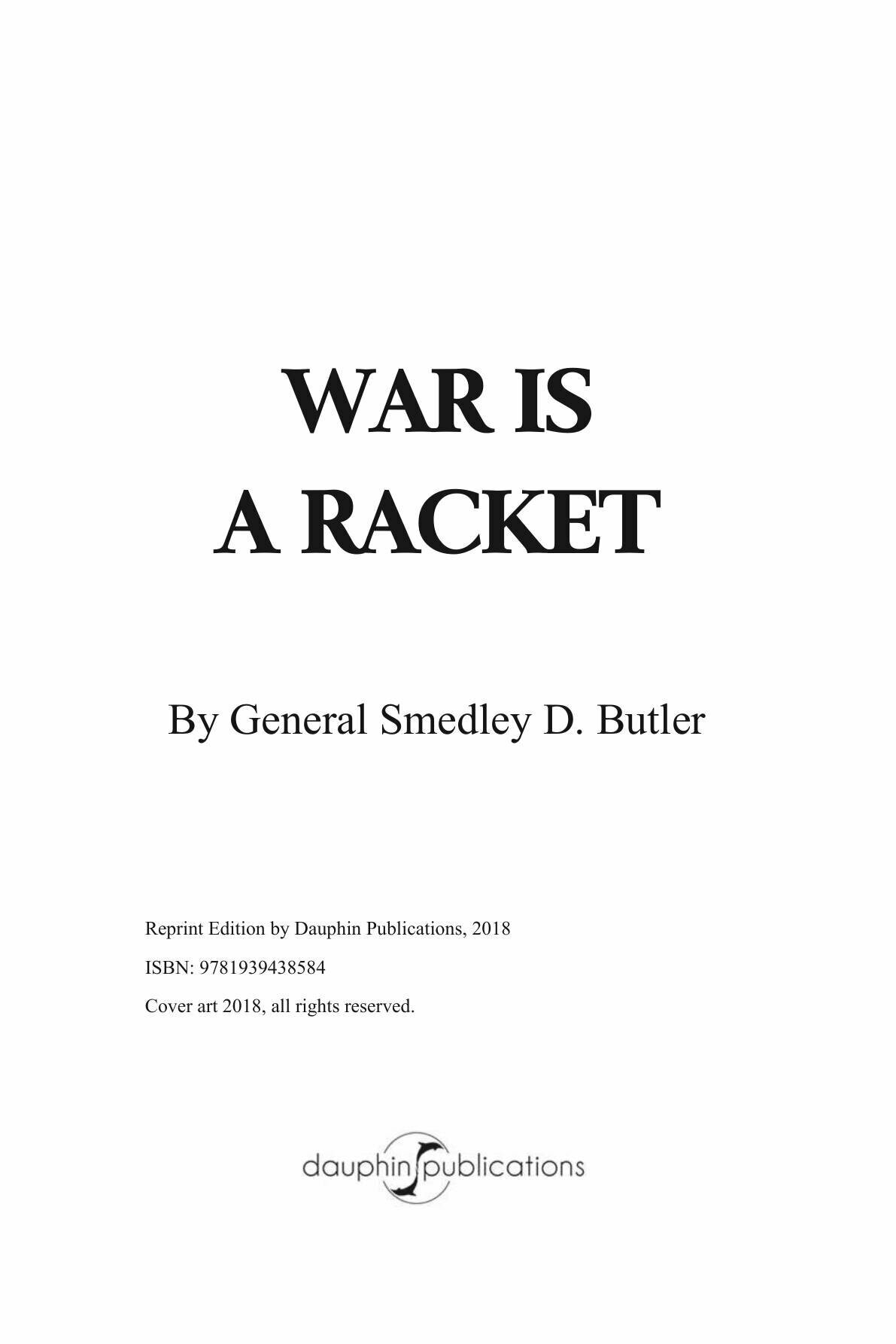 War Is A Racket. Original Edition — фото 1