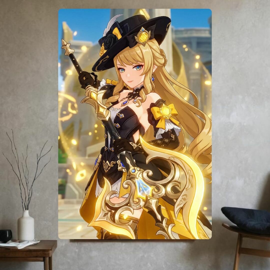 Картина на металле (Genshin Impact) 20*30 см