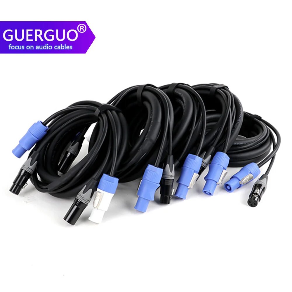 GuerGuo Удлинительный кабель PowerCon и DMX 3x2.5mm2 Power Cable, 1M