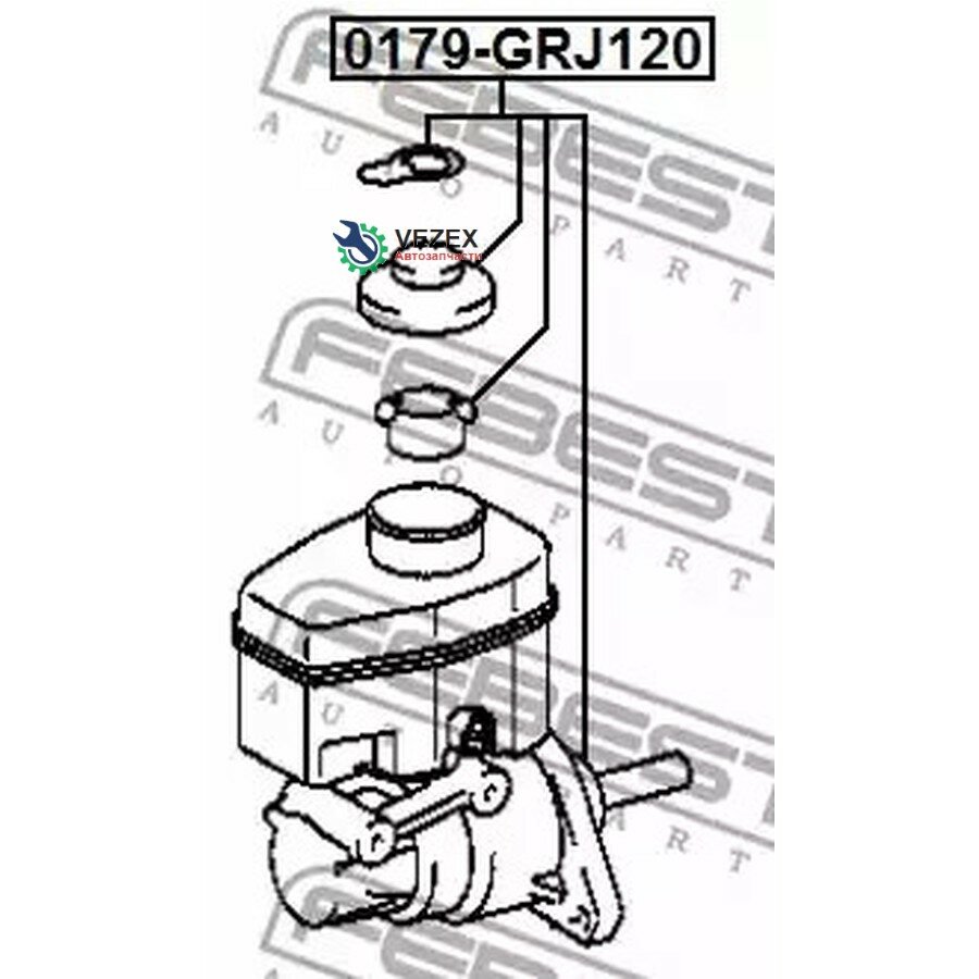 FEBEST 0179-GRJ120 Цилиндр тормозной главный TOYOTA LAND CRUISER PRADO 120 2002-2009 0179-GRJ120