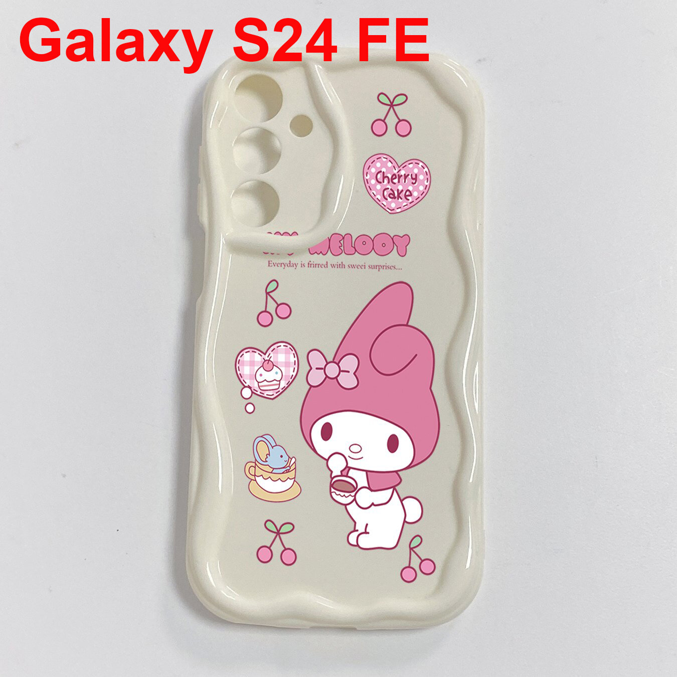 Неправильный мягкий чехол для Galaxy S24 FE , чехол для телефона с изображением пары из мультфильма 'Мелодия Куроми'.