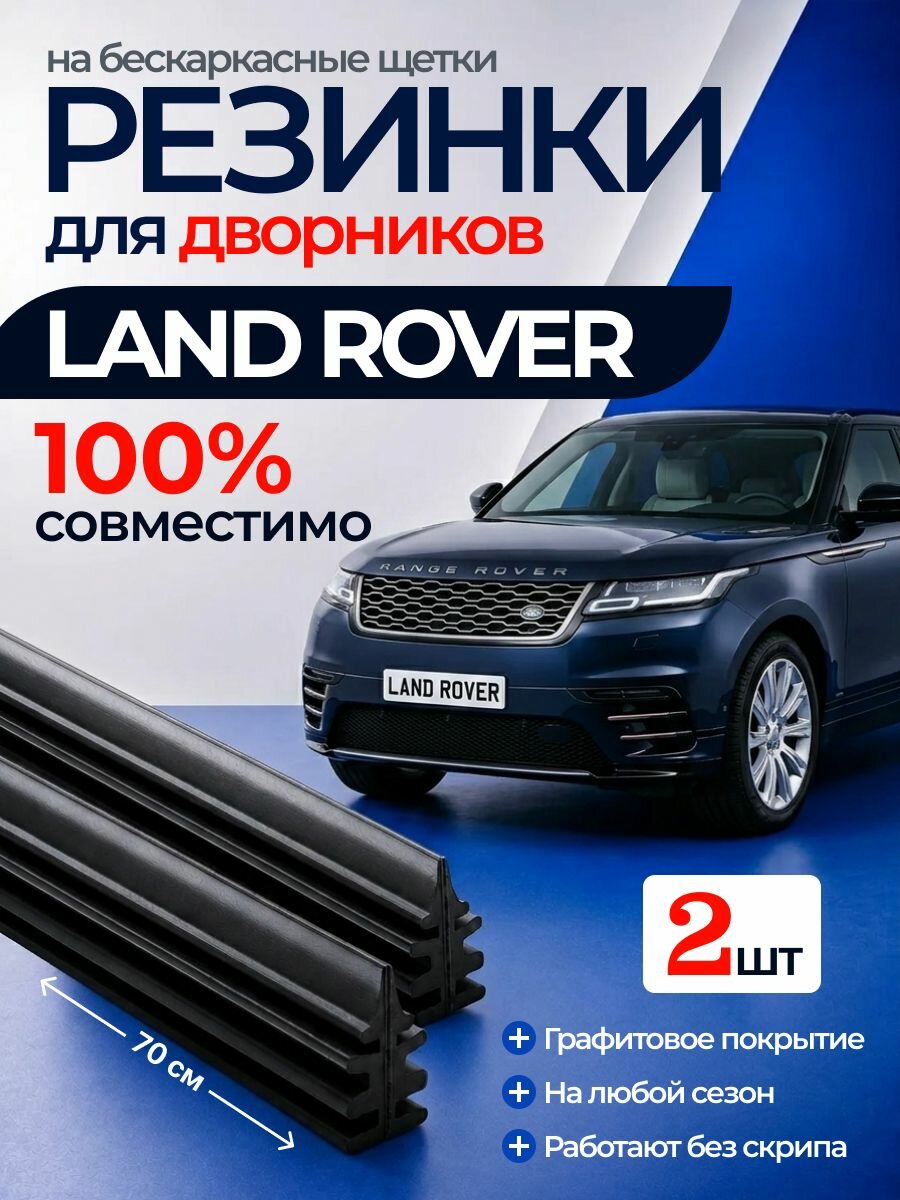 Резинки для дворников LAND ROVER бескаркасных / резинка для щеток стеклоочистителя ленд ровер АРТ: NHY7-43P