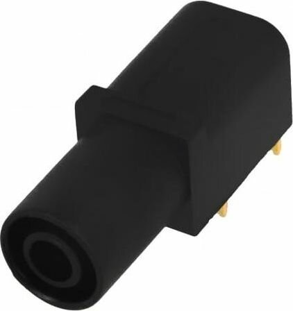 N/A BSM-420-B Гнездо, "банан" 4мм, 24А, черный, позолота, PCB, изолированный, 1шт