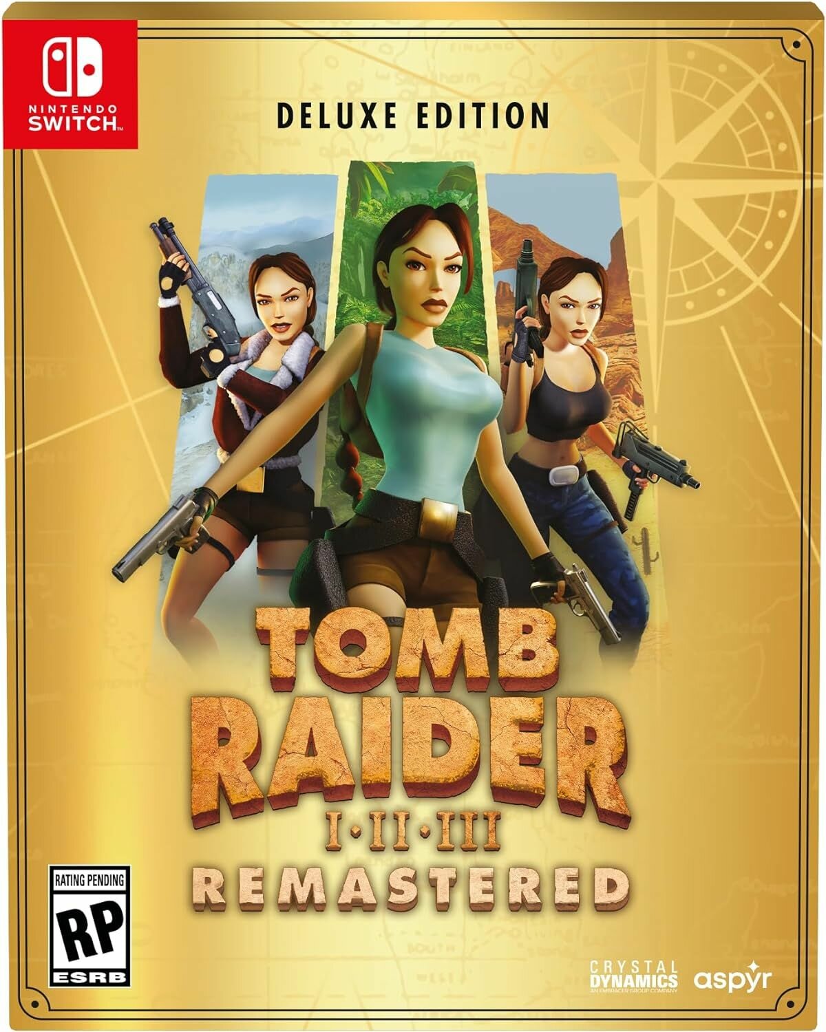 Tomb Raider I-II-III (1-2-3) Remastered Starring Lara Croft Deluxe Edition Nintendo Switch (русская версия)