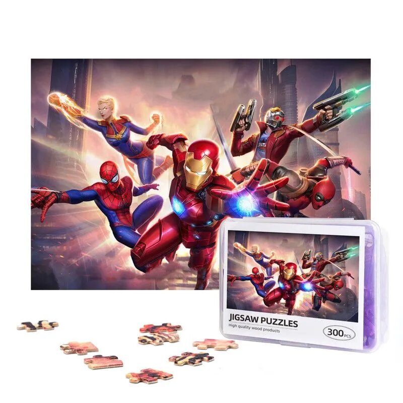 Iron Man Деревянный пазл Марвел Деревянные пазлы Железный человек Marvel