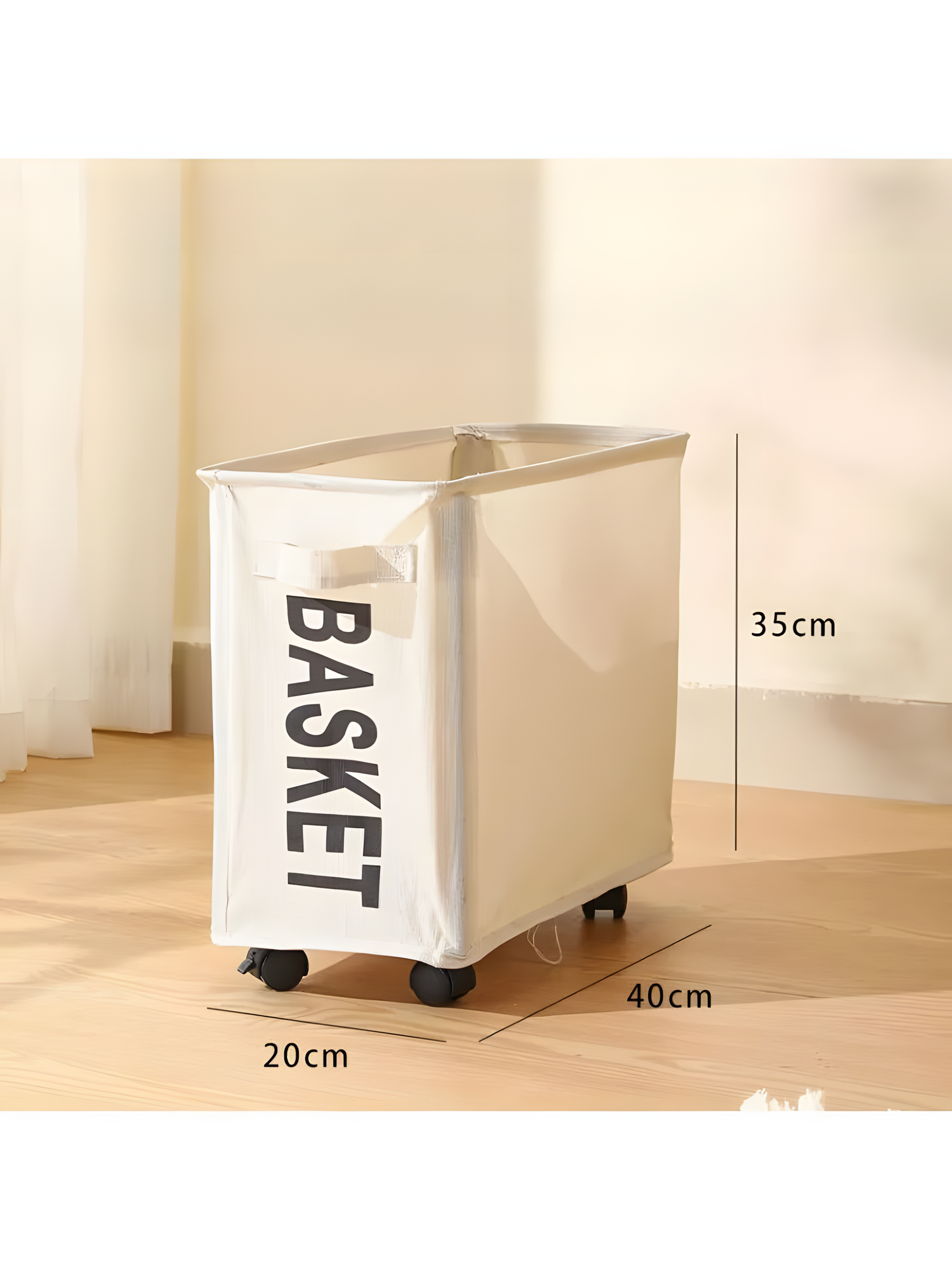 Корзина для белья Laundry 45 л складная для белья с колесами 58x39x19 см
