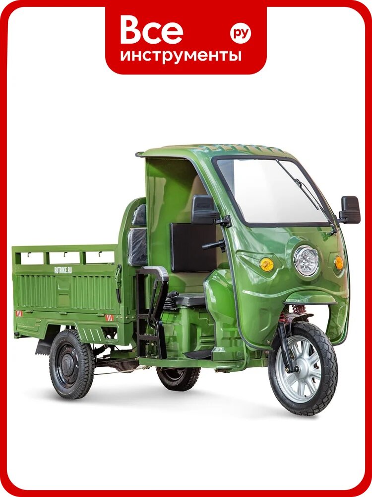 Грузовой электротрицикл Rutrike Гермес 1500 60V1200W, темно-зеленый 024456-2752