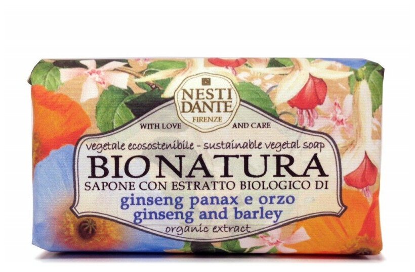 Мыло Nesti Dante BIO NATURA Женьшень и ячмень / Ginseng and barley 250 г