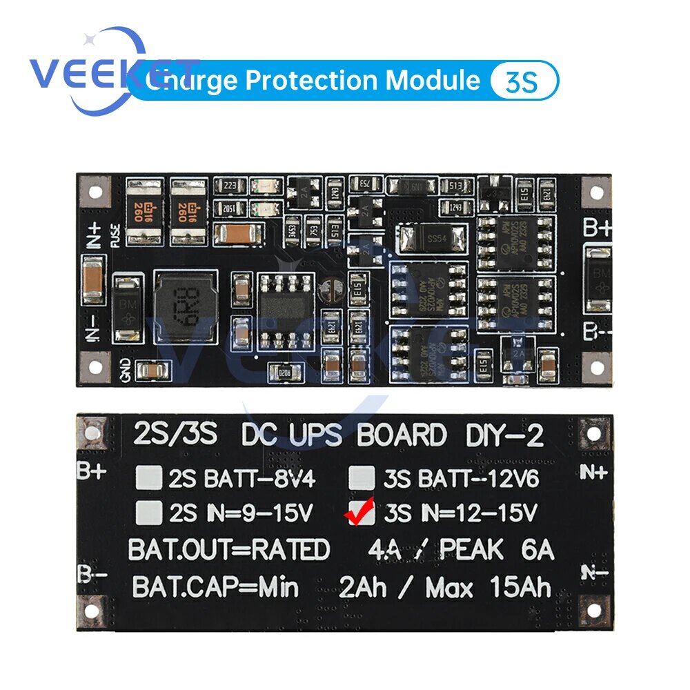Модуль защиты при зарядке diymore 3S DC12V-15V 2S DC9V-15V 50W 4A 3S