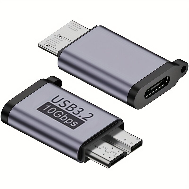 Адаптер USB 3.1 Micro B (M) – USB A / Type C, 10 Гбит/с, поддержка зарядки и данных, для HDD, SSD, ноутбуков, модель CFM-BM
