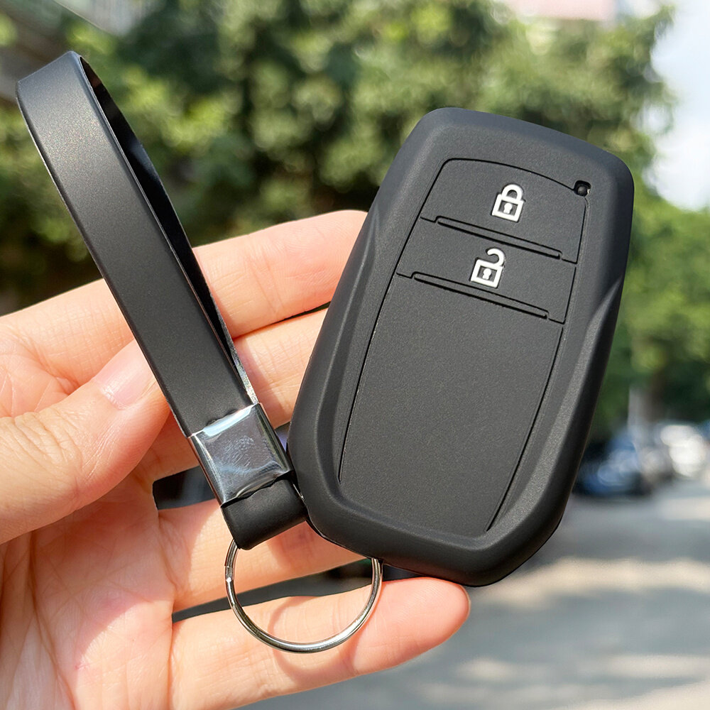 Чехол для ключа с брелоком, защитный, 2 кнопки, тип 4, для Corolla, Camry, RAV4, Yaris, Prado, Hilux и других моделей