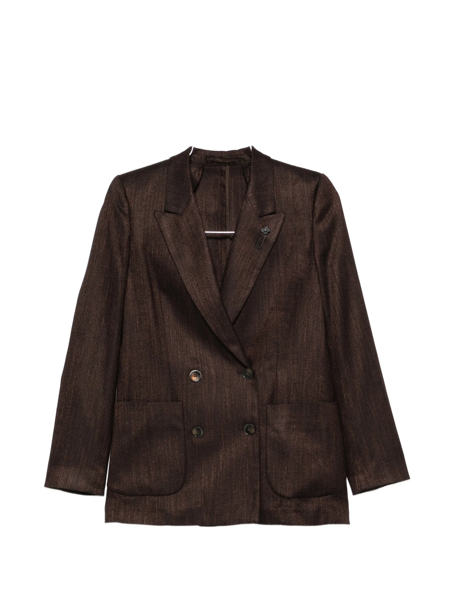 Пиджак Double-breasted peaked-lapel blazer