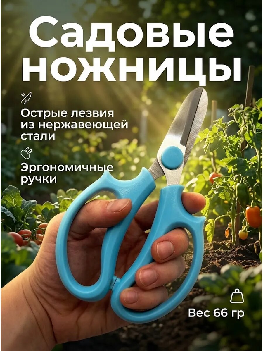 Садовые ножницы, для растений, нержавеющая сталь, ручка, анатомическая