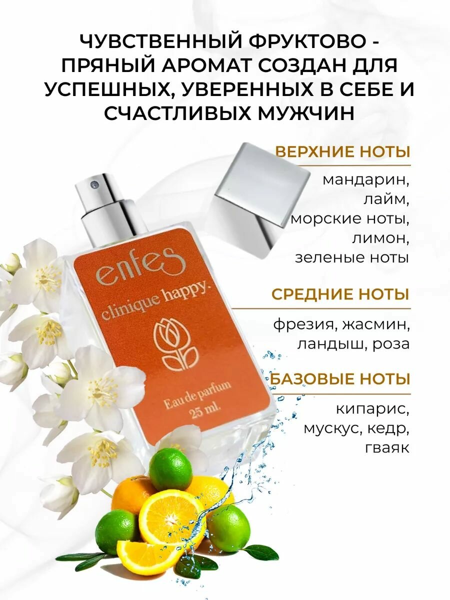 Парфюмерная вода мужская Enfes 100, 25 мл / PERFUME Happy аромат для него