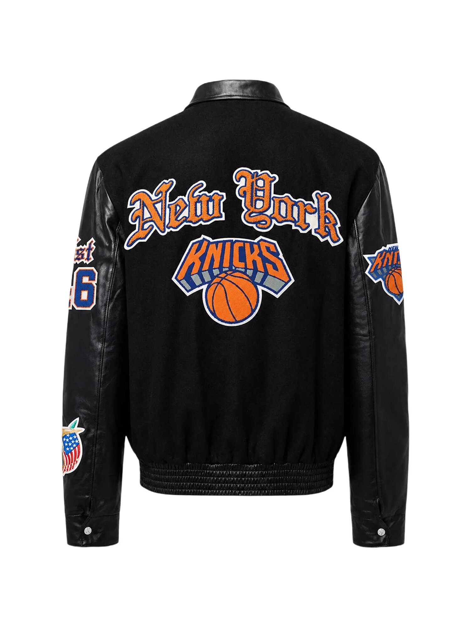 Куртка Jeff Hamilton New York Knicks patch-detail bomber jacket, размер 50, black — фото 1