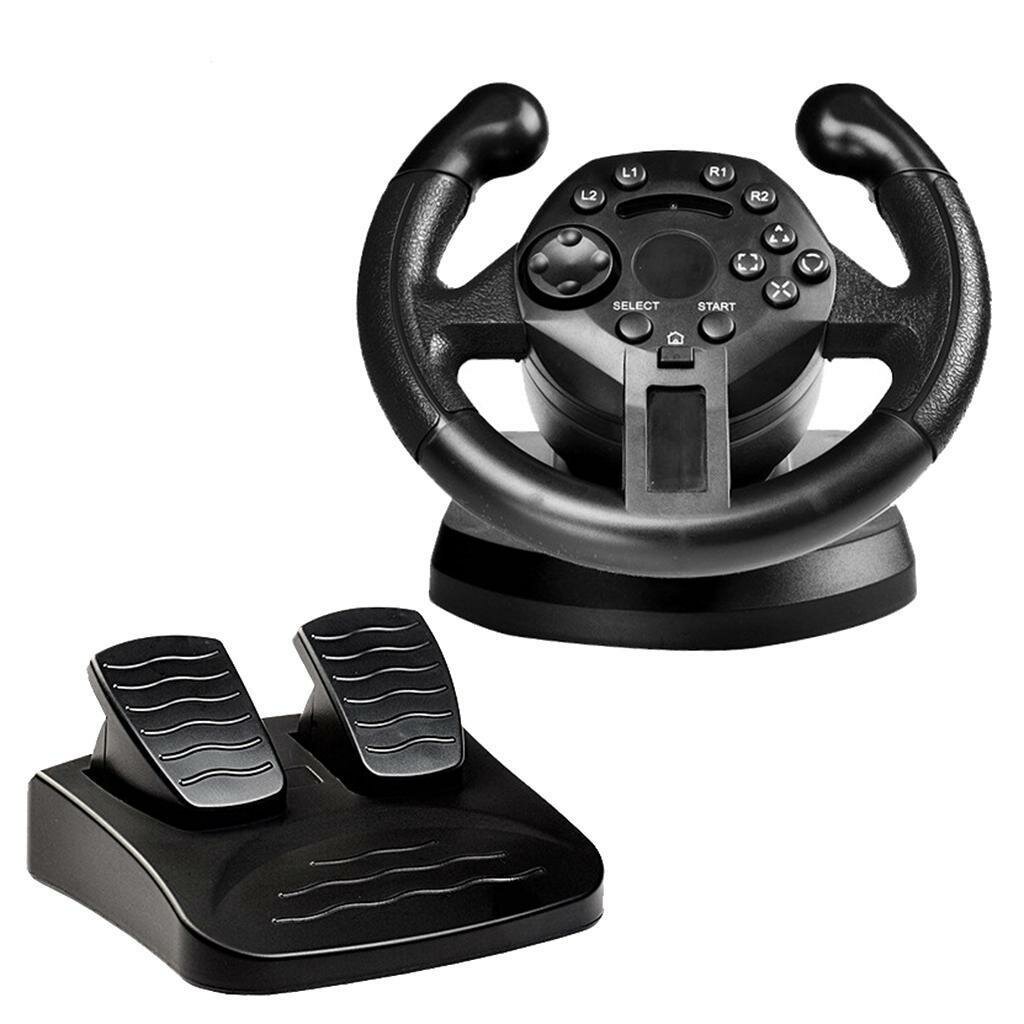 Вибрационный руль и педали тормоза для гоночной игры на PS3/PC с USB-подключением