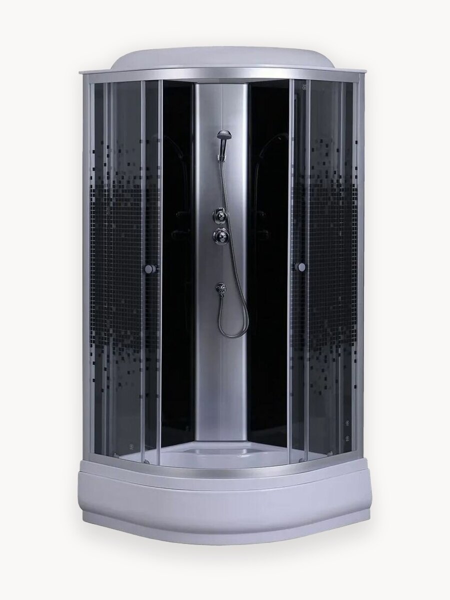 Душевая кабина 80х80 со средним поддоном Loranto Sunway CS-6680-25K 80