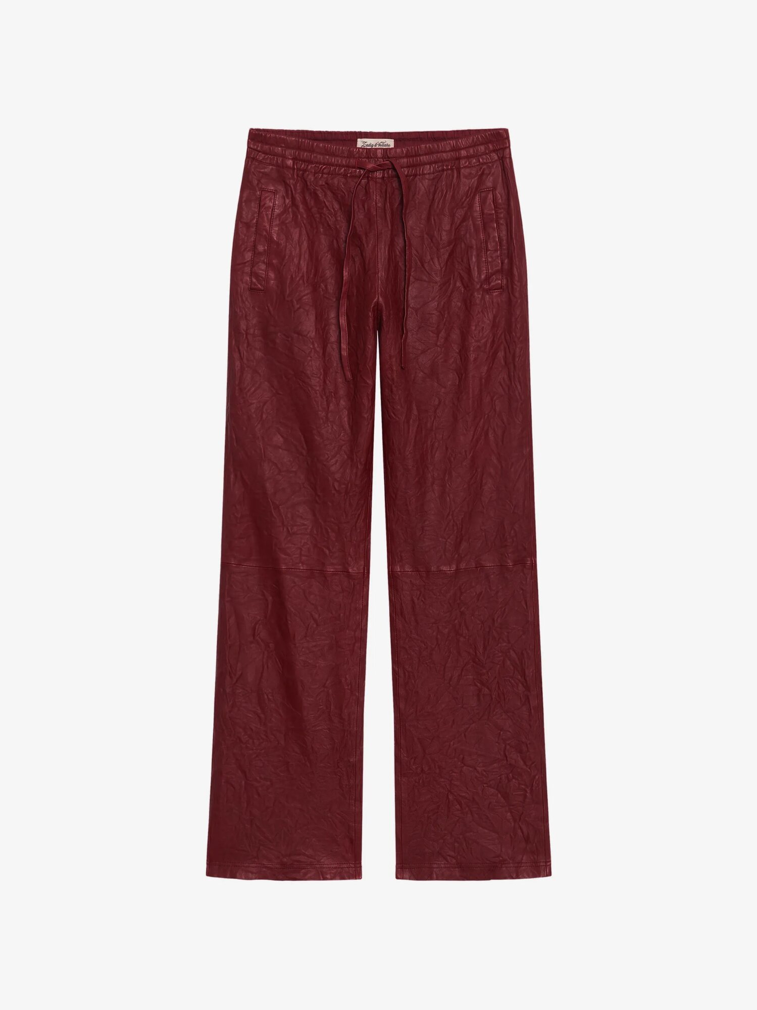 Брюки Pocha crinkled leather pants
