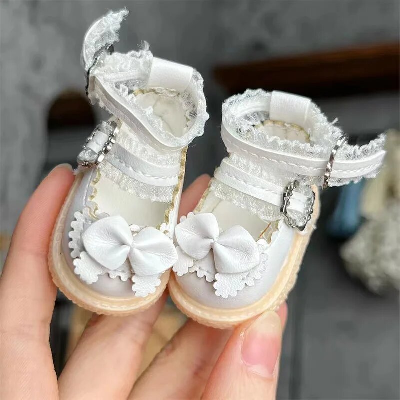 Полиуретановые туфли для кукол 1/6 Белый, shoes 7