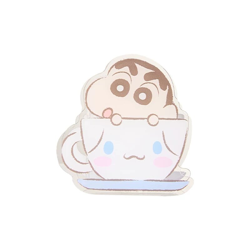 Miniso Famous Brand Cinnamoroll X Crayon Shin-Chan Series Acrylic Pen Holder Student Stationery Storage Cinnamoroll X