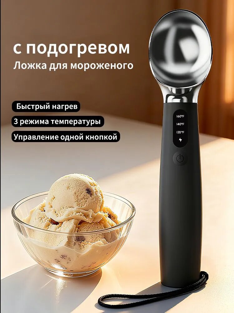 Ложка для мороженого, 19 см, 1 предм.