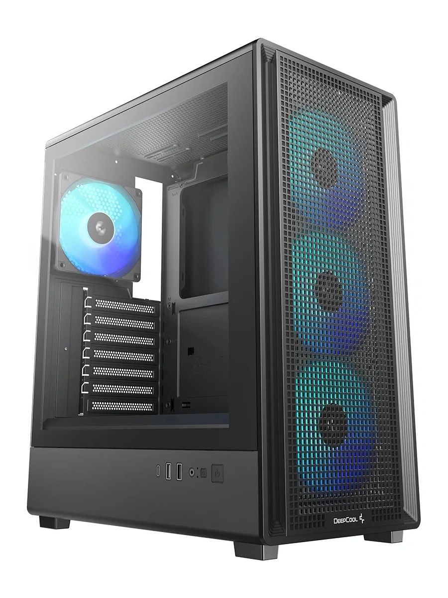Корпус Deepcool CC550 4F черный без БП ATX 4x120mm 5x140mm 1xUSB2.0 1xUSB3.0 audio bott PSU