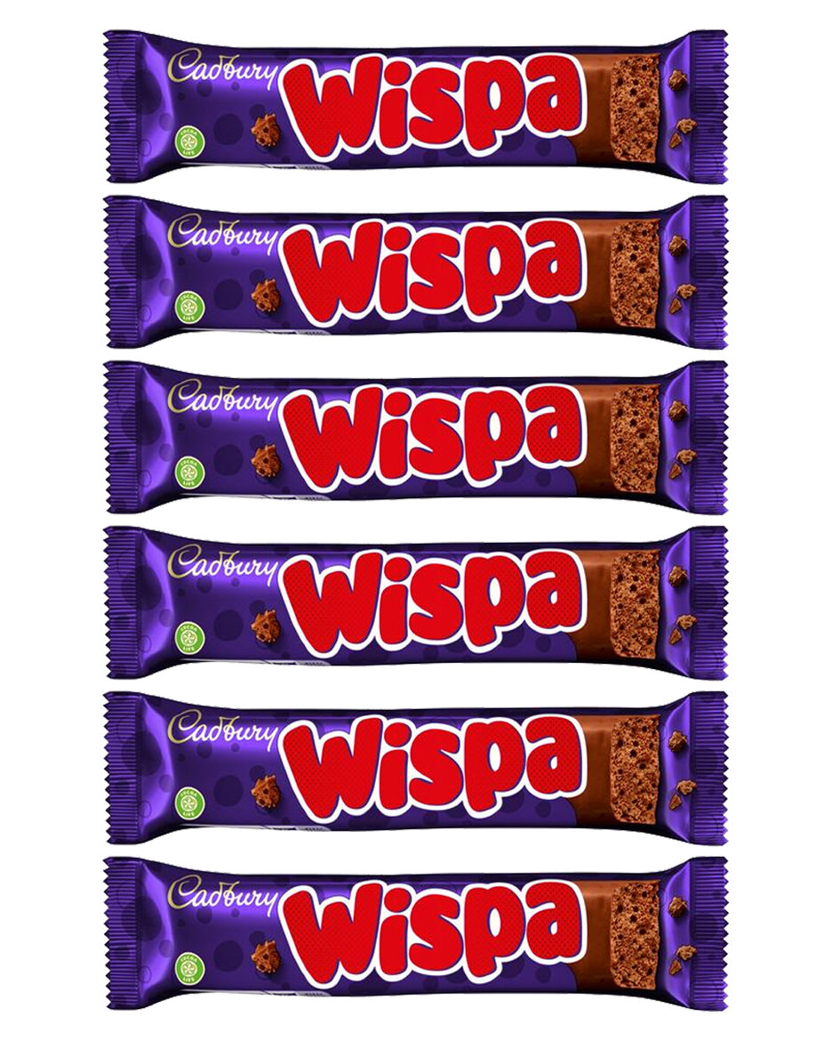 Шоколадный батончик Wispa Cadbury, 6шт x 36г. Великобритания