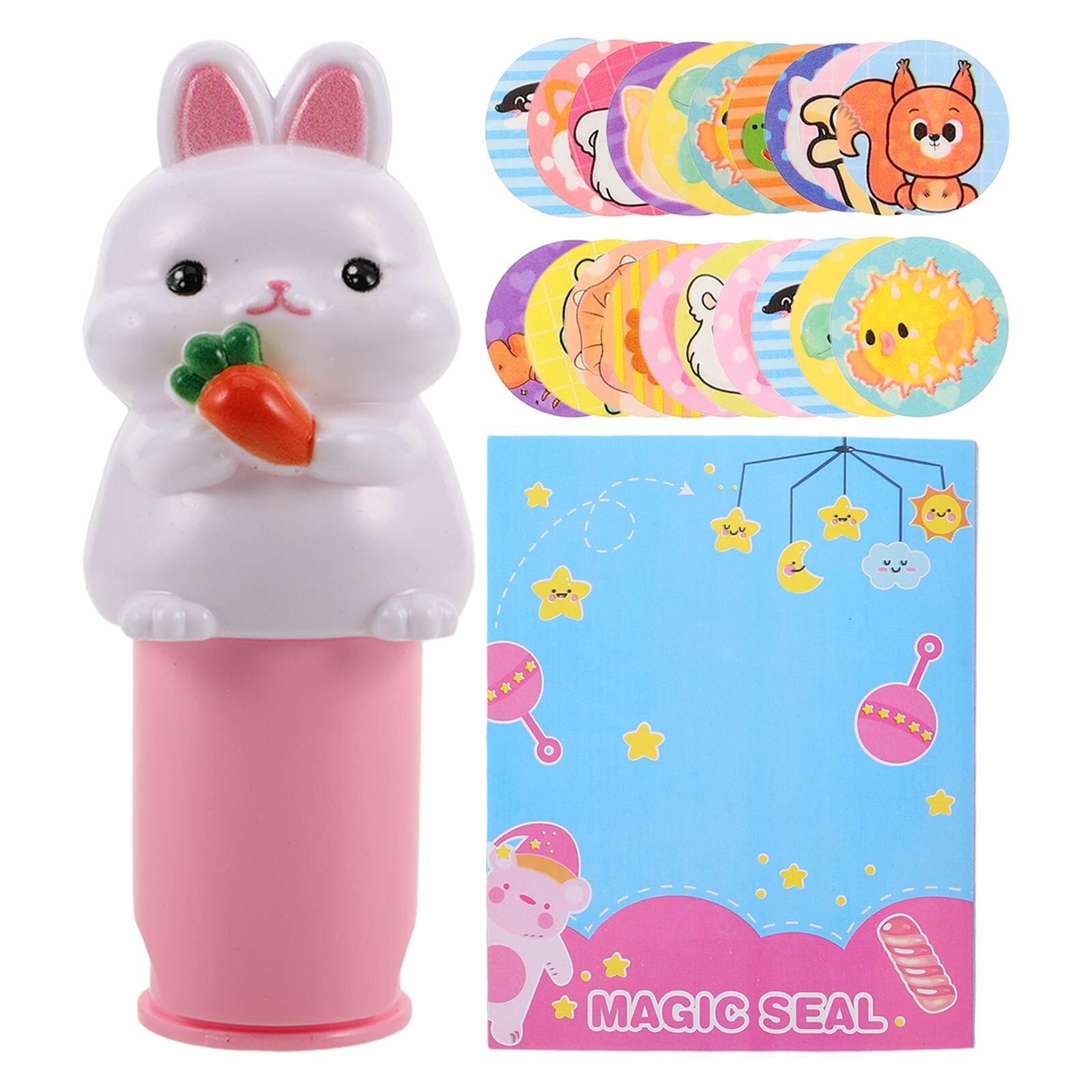 Детские штампы в форме зайчиков для DIY, набор для творчества и скрапбукинга 1 набор 10.00x4.50x4.00 см с фотоальбомом и наклейками для журналов и поделок