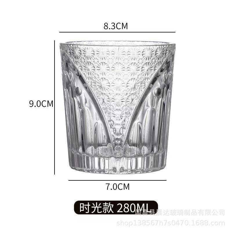 Утолщенный бокал для виски в форме алмаза, обычный пивной бокал, бокал для крепких спиртных напитков, бокал с вертикальными полосами.