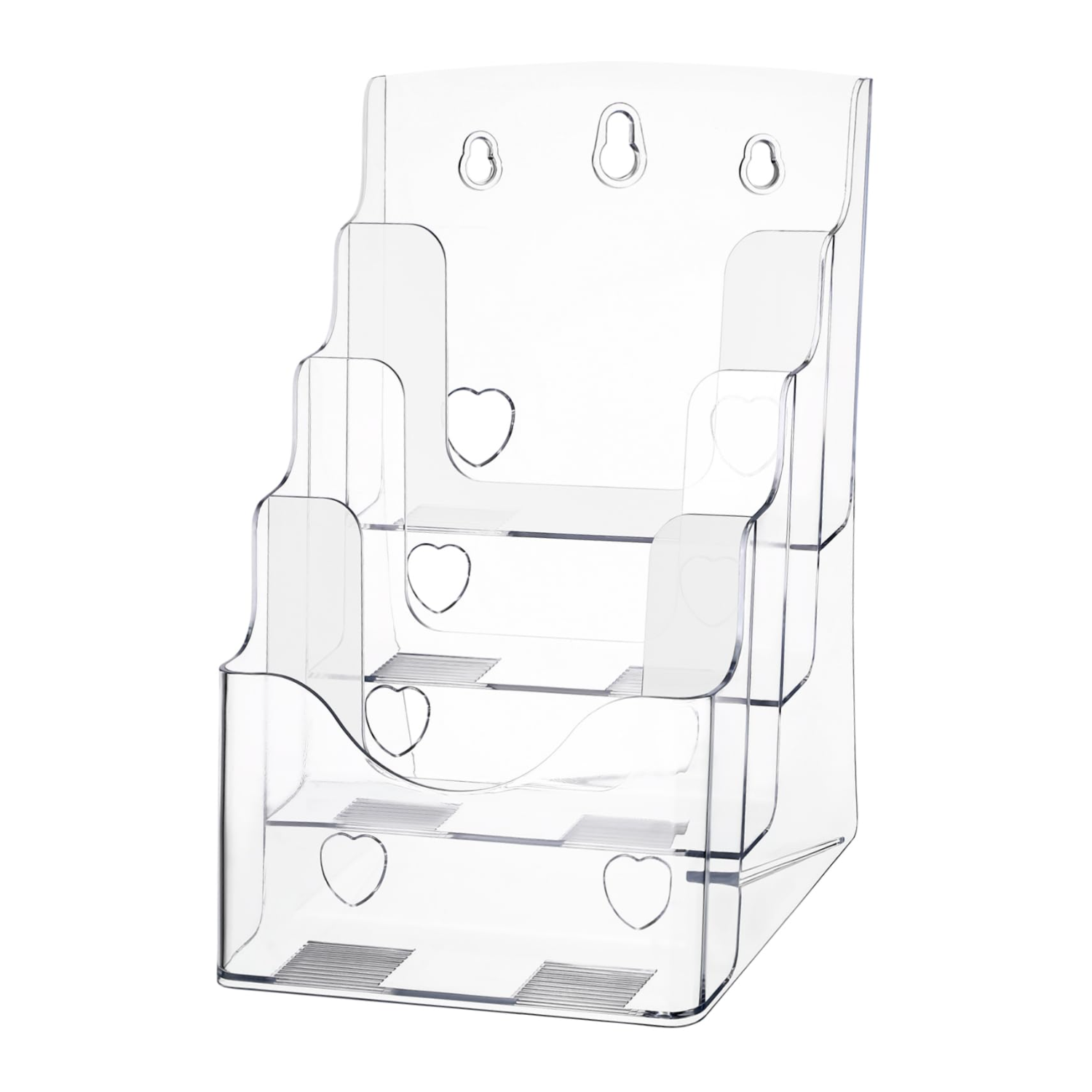 Многослойный акриловый прозрачный настольный стенд для брошюр (с прорезью)