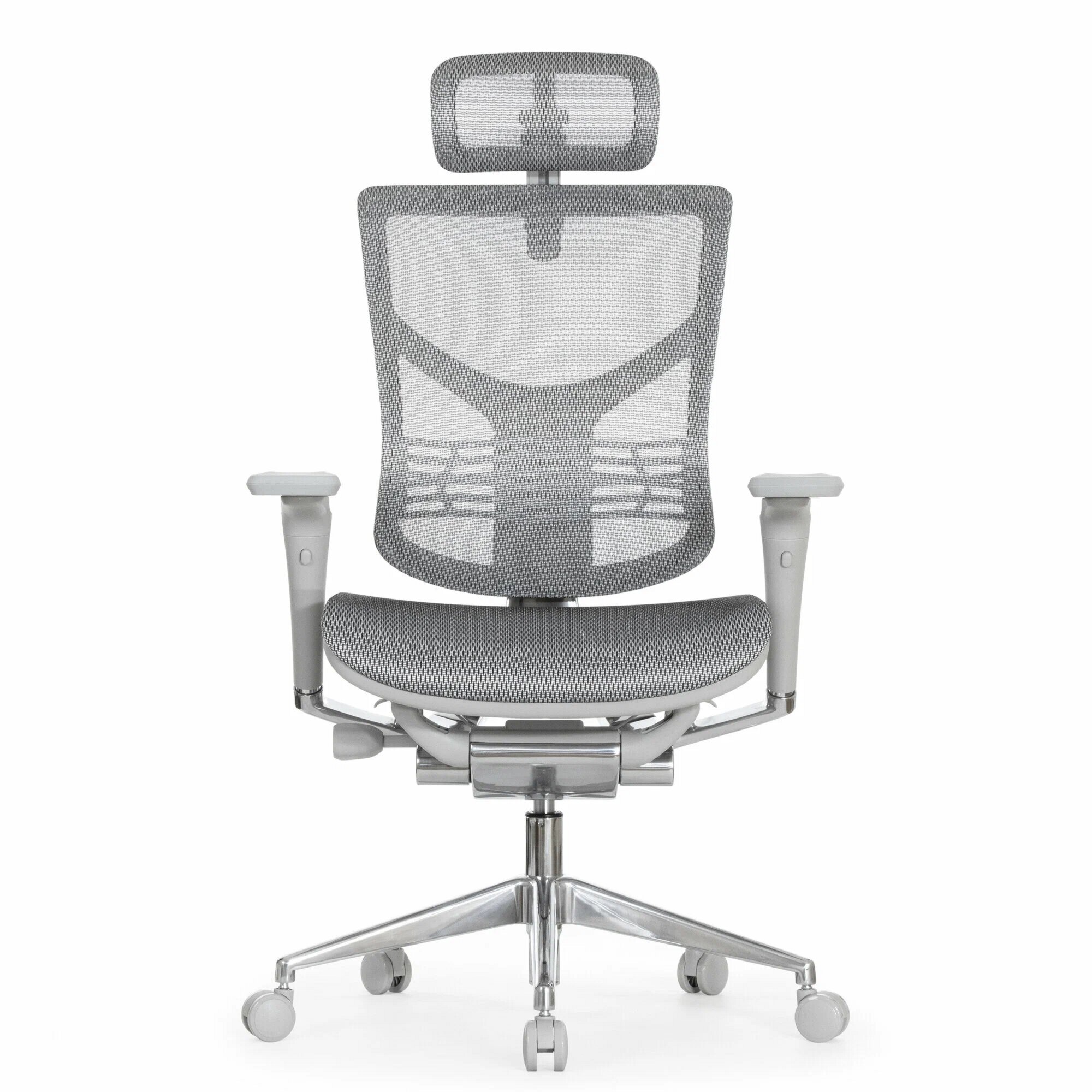 Кресло FALTO STAR 2 (подлокотники 6D(360), сетка, каркас серый, белый)