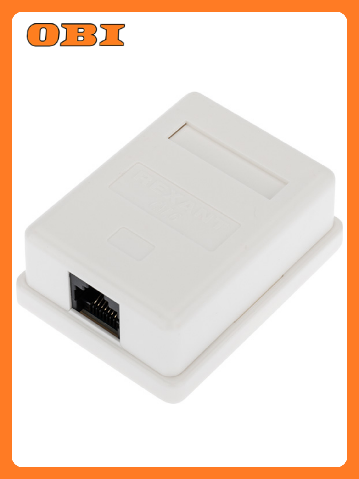 Розетка компьютерная внешняя REXANT 1-порт RJ-45 (8P8C), UTP CAT 6