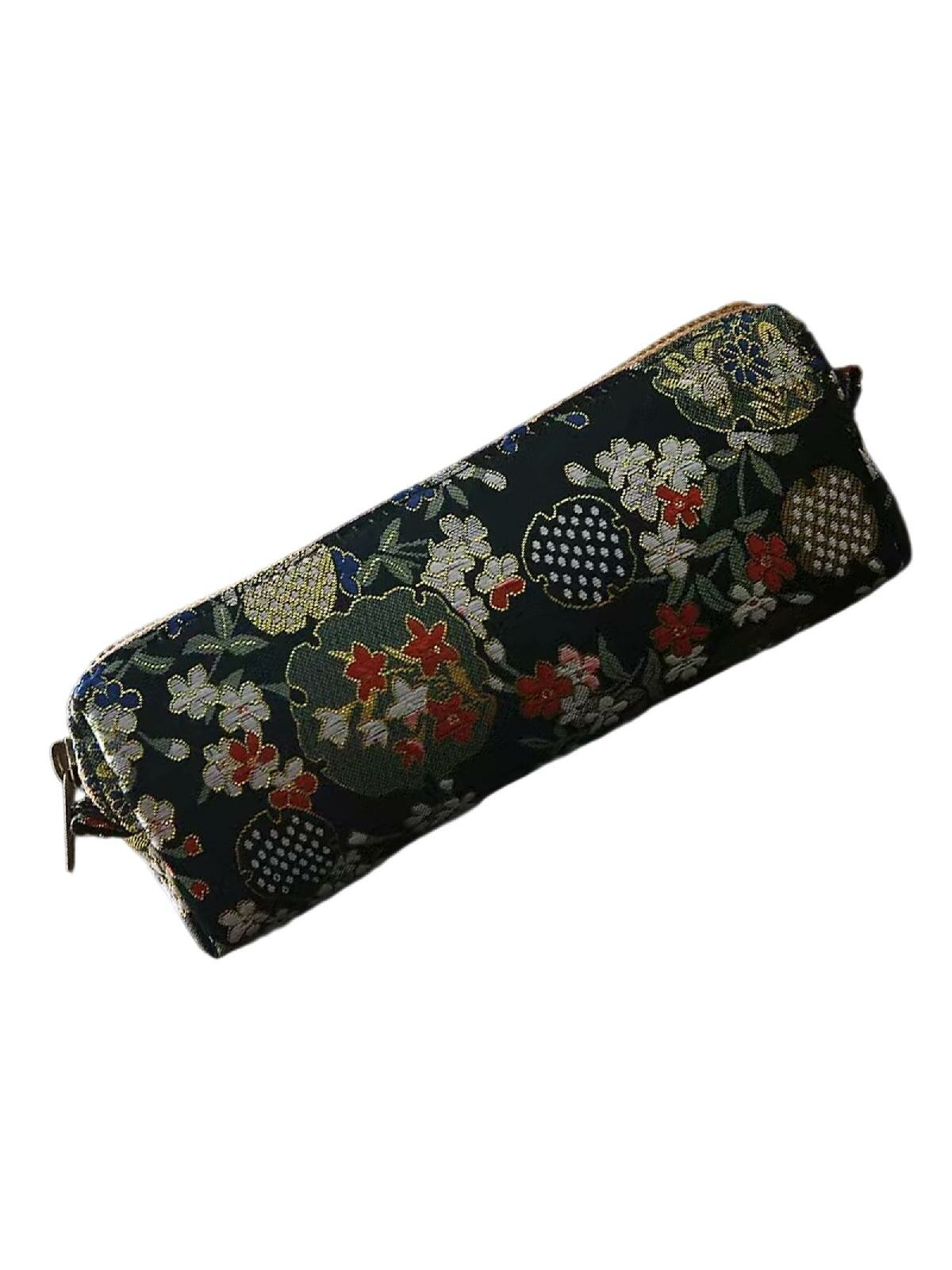 Ретро Вышитые Карандаш Чехол Хлопок Льняная Ткань Карандаш Сумка Большой Емкости