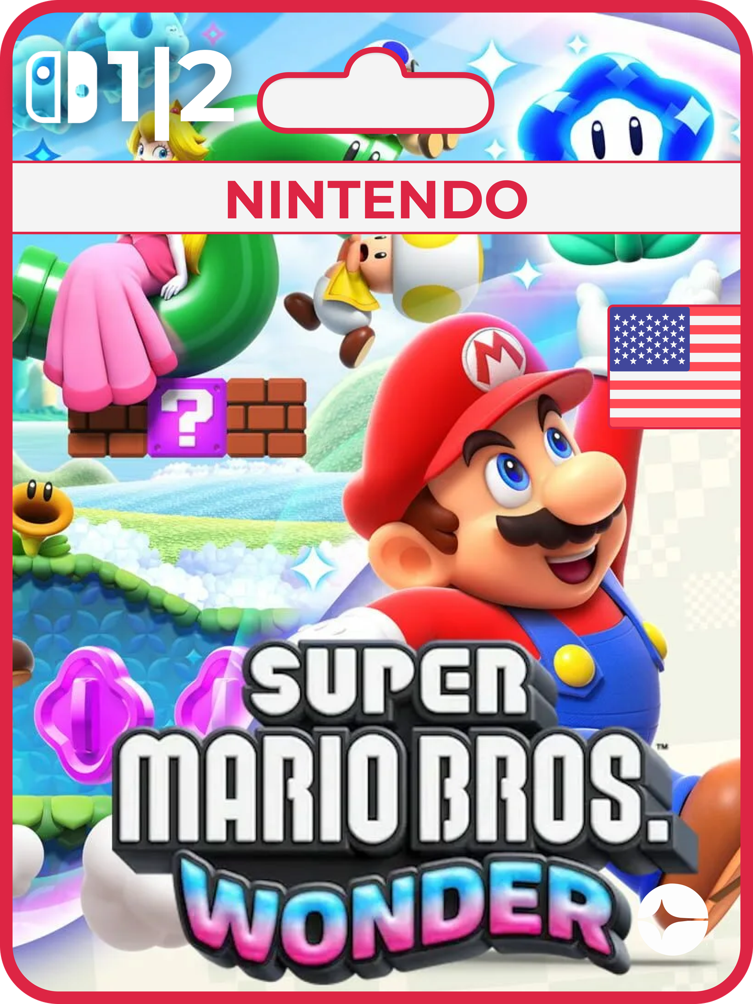 Super Mario Bros. Wonder для Nintendo Switch 1/2 [Цифровая версия, США]