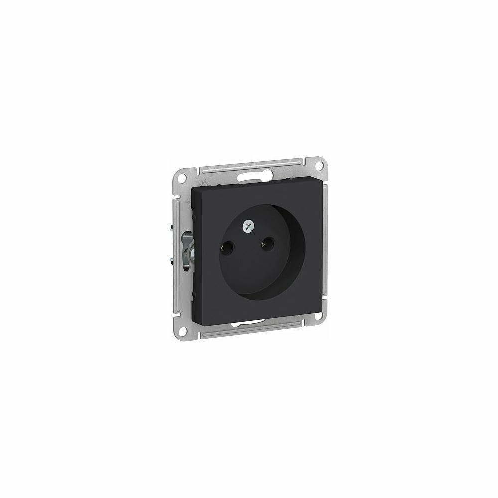 Розетка Systeme Electric AtlasDesign Карбон б/з, 16А, механизм ATN001041