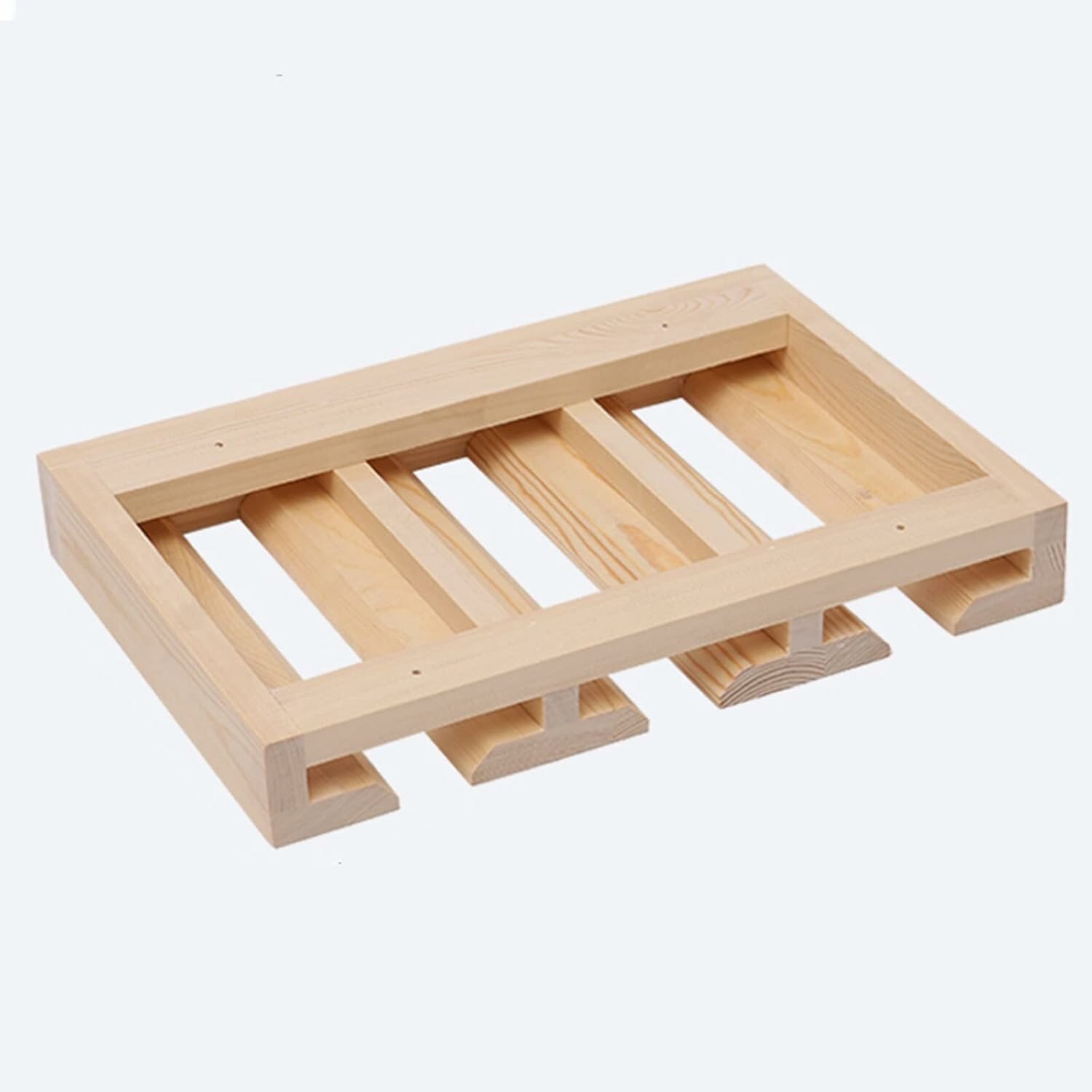 Универсальный деревянный Рейлинг-Держатель для бокалов "Полка Вин", 3 направляющих (36 х 25 х 5), без покраски