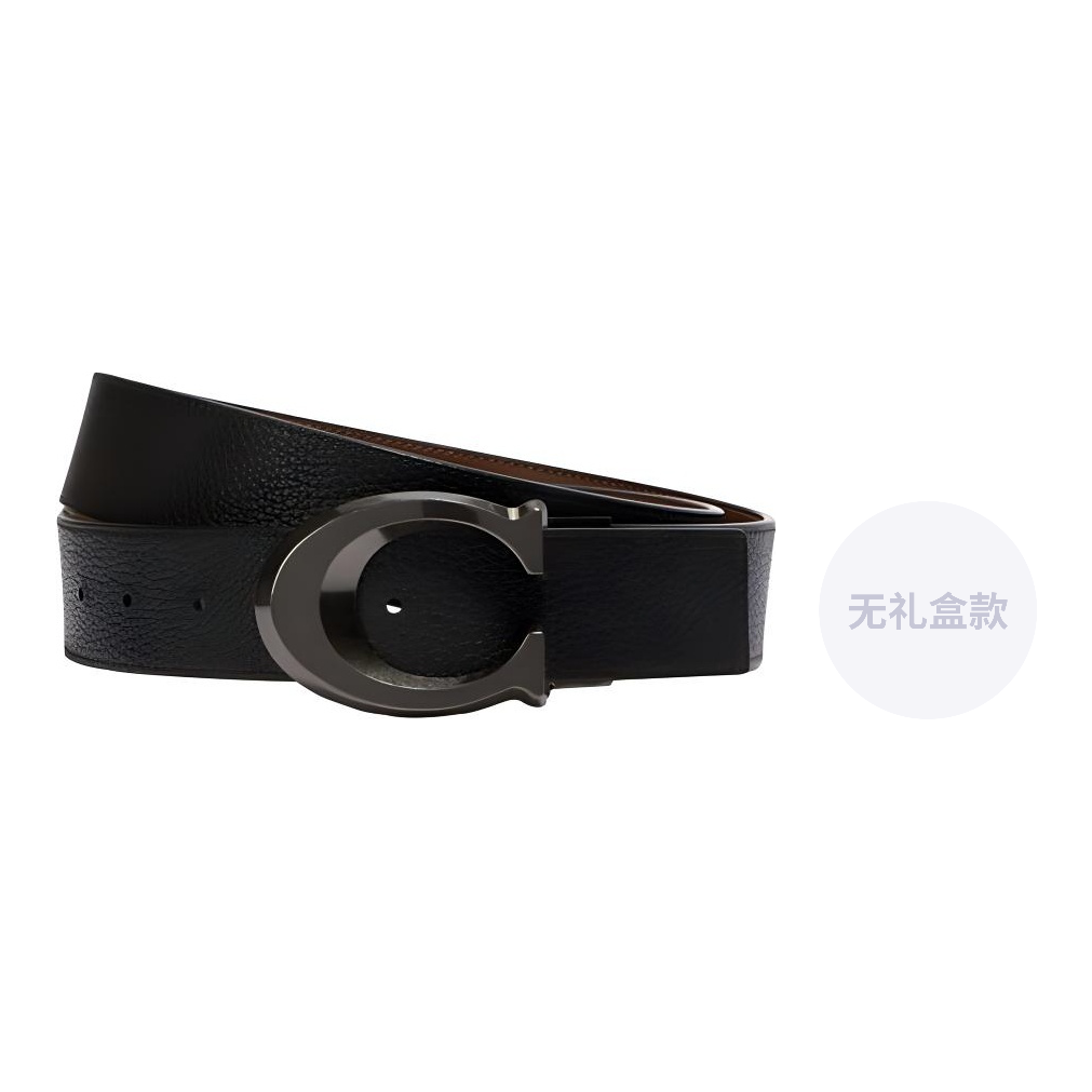 COACH Кожаные ремни Мужской Черный Ширина корпуса 3,5 см