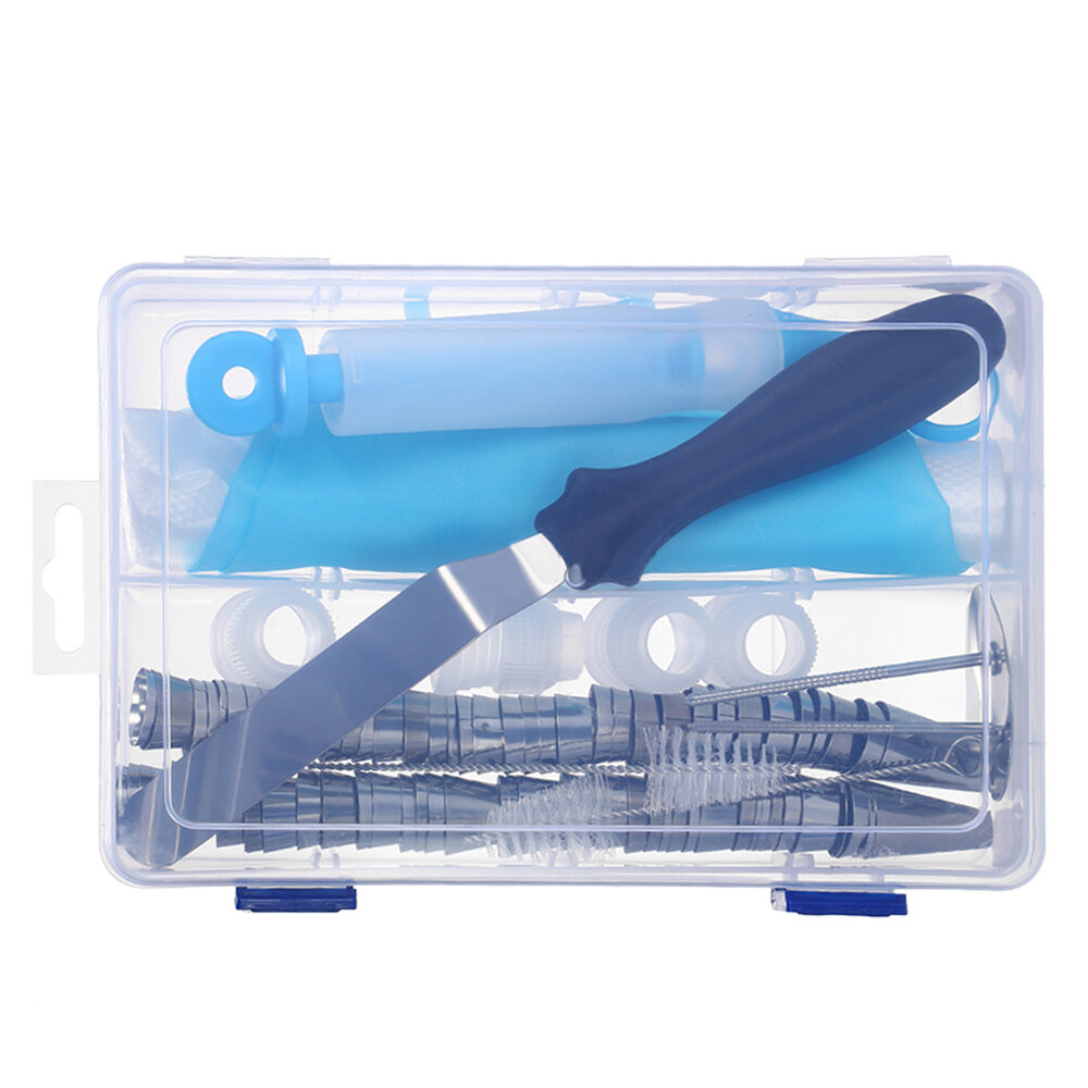 Набор для оформления тортов 100 штук: насадки для глазури, силиконовые кондитерские мешки, пластиковые муфты, цветочные гвоздики, ручка для оформления тортов, лопатка для тортов, инструменты для глазури для тортов, капкейков, печенья, выпечки