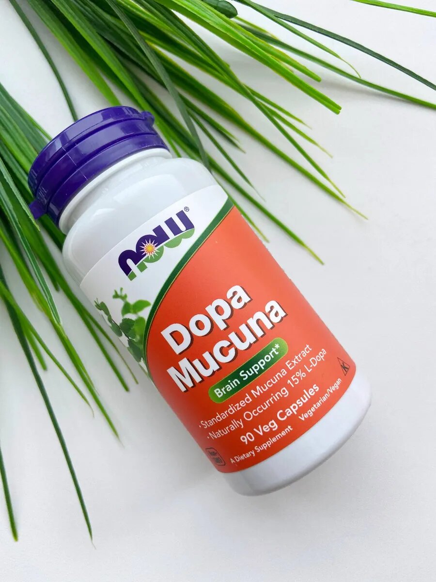 Дофамин NOW Foods Dopa Mucuna, капсулы для стимуляции мозга, 90 шт.