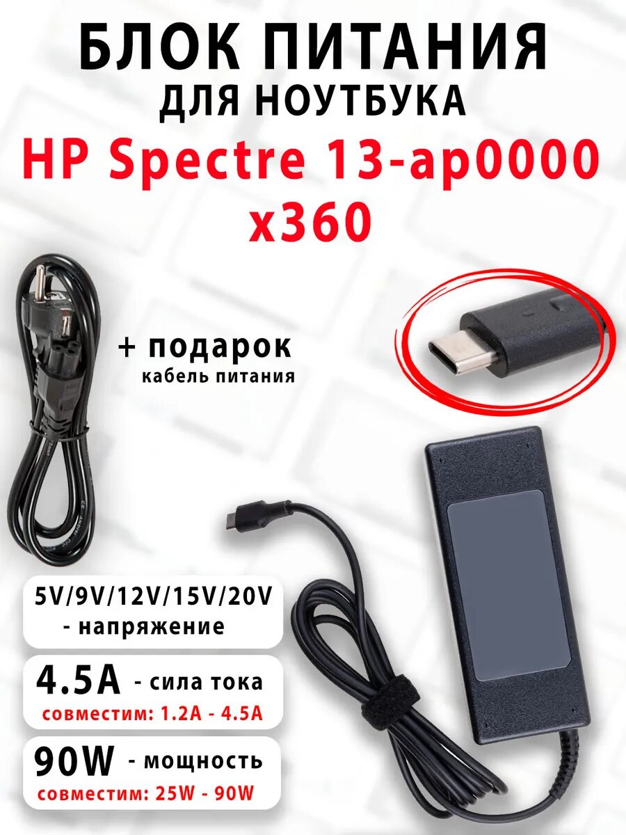 Зарядка для ноутбука HP Spectre 13-ap0000 x360